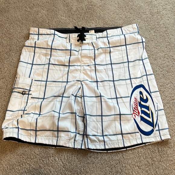 Miller Lite | Swim | Mens Miller Lite Swim Trunks Size Xxl | Poshmark